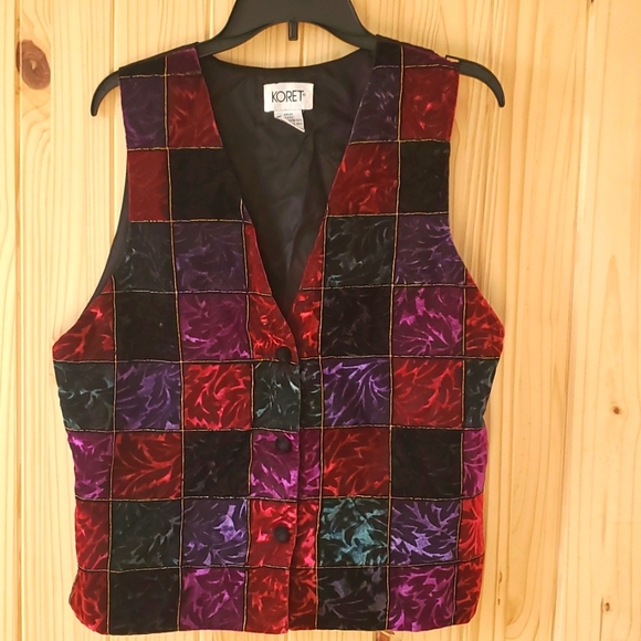 Koret | Other | Vintage Koret Velvet Patchwork Vest | Poshmark
